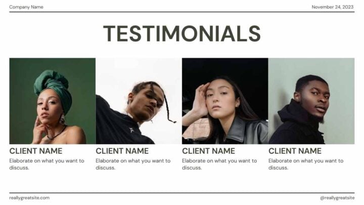 Modern Minimal Creative Campaign. PPT & Google Slides Template ...