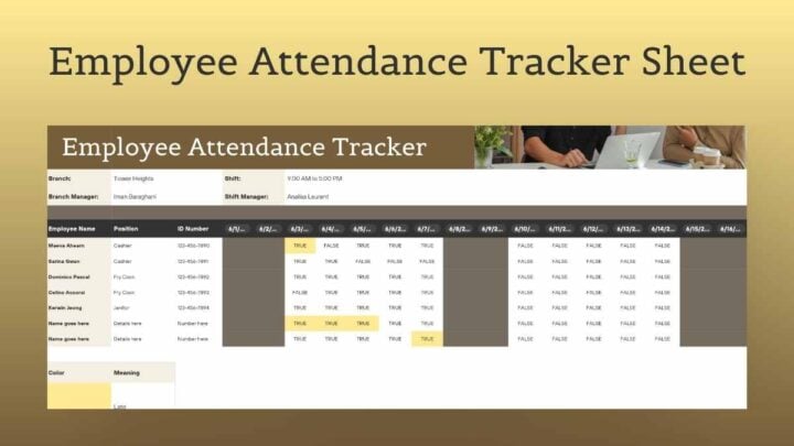 Free Attendance Templates for Excel and Google Sheets – SlidesCarnival