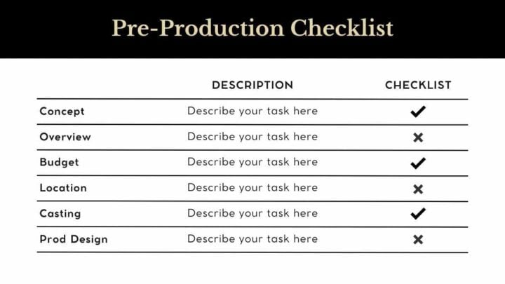 Simple Film Production Meeting Agenda. Free PPT & Google Slides ...