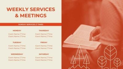 Minimal Illustrated Christian Church Brochure. Free Presentation ...