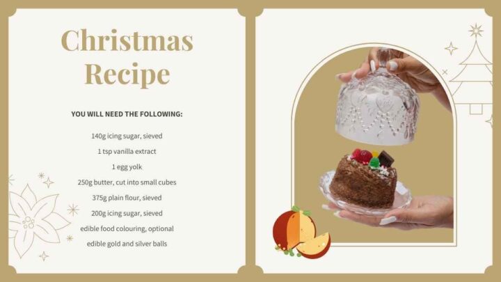 Minimal Illustrated Christmas Recipe. PPT & Google Slides Template ...