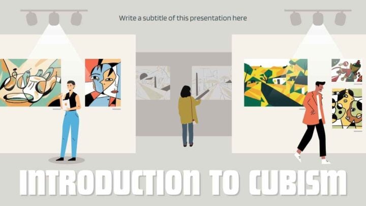 Minimal Introduction to Cubism Lesson. Free Lesson Slides Template ...