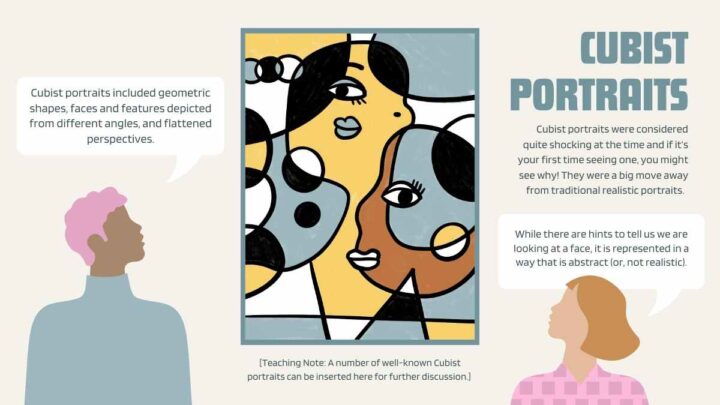 Minimal Introduction to Cubism Lesson. Free Lesson Slides Template ...