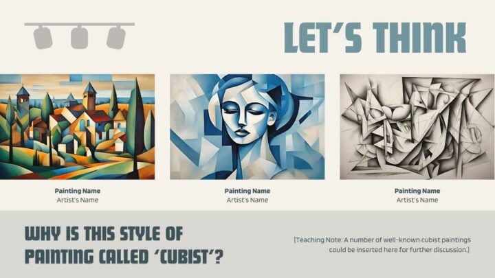Minimal Introduction to Cubism Lesson. Free Lesson Slides Template ...