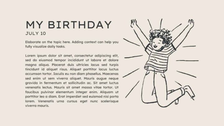 Minimal July Daily Calendar. Free Presentation Template — SlidesCarnival