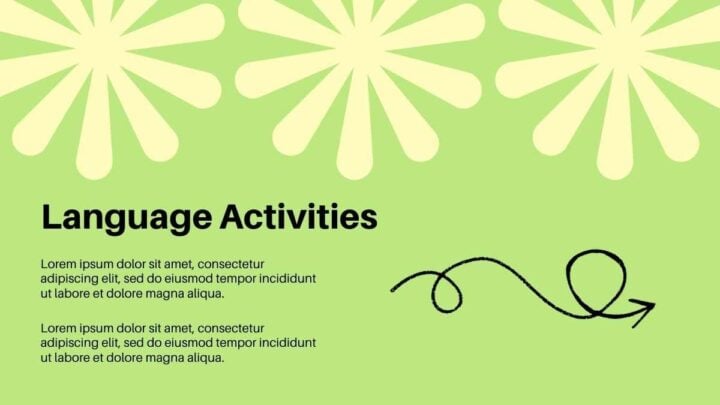 Minimal Language Arts Lesson Plan. Free Presentation Template ...