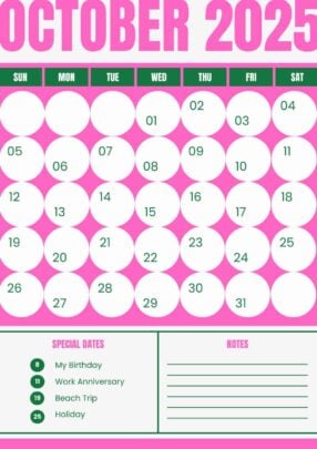 October Calender Planner. Free Planner Template — SlidesCarnival
