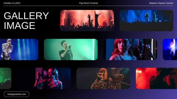 Minimal Pop Music Festival. PPT & Google Slides Template — SlidesCarnival