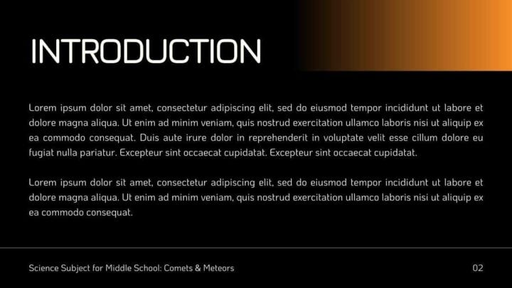 Minimal Science Lesson: Comets and Meteors. Free PPT & Google Slides ...
