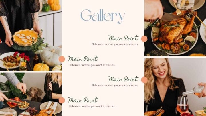 Minimal Thanksgiving Dinner. Presentation Template — SlidesCarnival