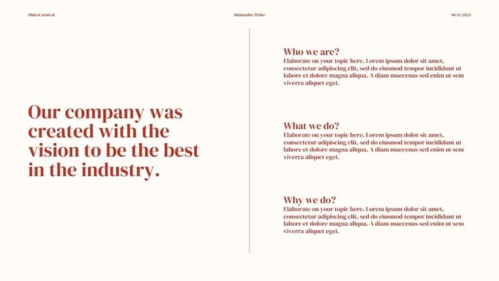 Minimalist White Free Ppt Google Slides Template Slidescarnival