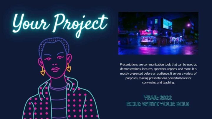 Minimalistic Neon Pitch Deck. Free PPT & Google Slides Template ...