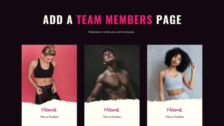 Template de portfólio de personal trainer em slides grátis