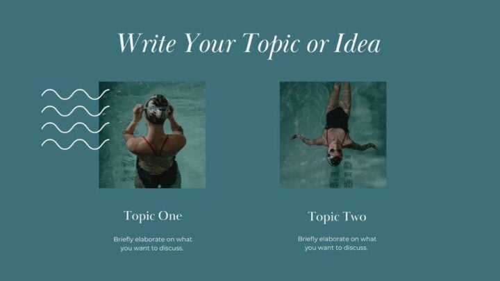 Minimalistic Swimming Lesson Sports. Free Presentation Template ...