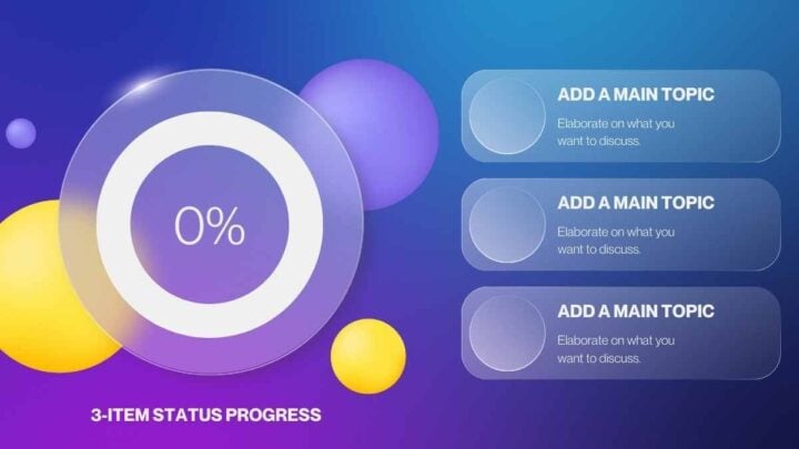 3-Item Status Process Infographic. Infographics Template — SlidesCarnival