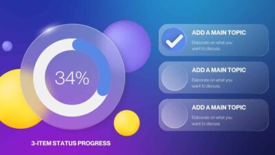 3-Item Status Process Infographic. Infographics Template — SlidesCarnival