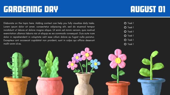 Modern 3D August 2026 Daily Calendar. Free Presentation Template ...