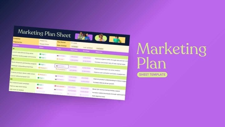 Marketing Plan Sheet. Free Sheet Template — SlidesCarnival