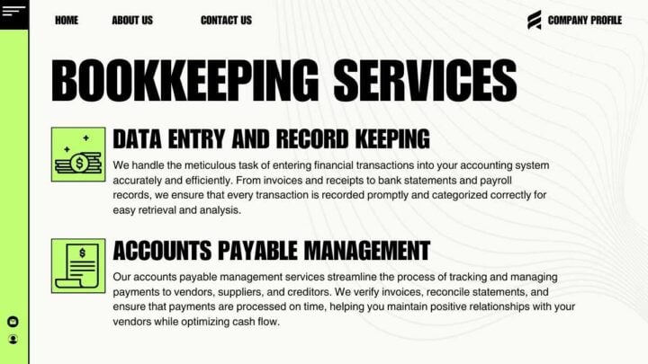 Accounting Services Company Profile. Free Slides Template — SlidesCarnival