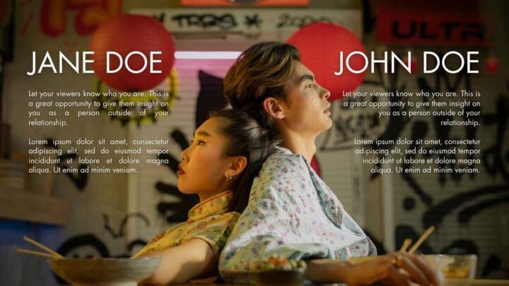 Modern Minimal Love Couple . Free Presentation Template — SlidesCarnival