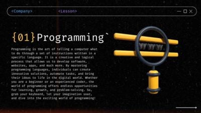 Modern 3D Programming Language Workshop for Beginners