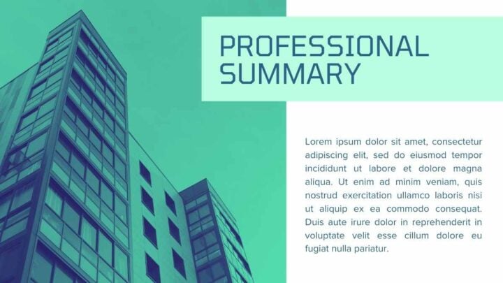 Modern Project Manager Resume. Presentation Template — SlidesCarnival