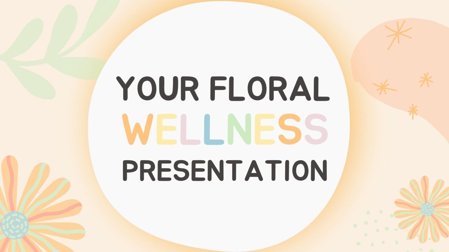 Multicolor Playful Rainbow Organic Floral Wellness. Free Presentation ...