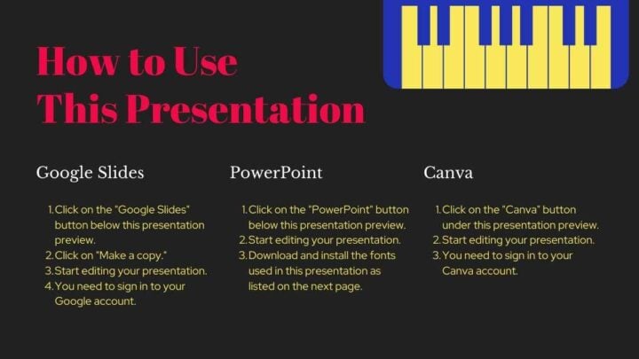 Music Subject for Middle School Classical Music Black Illustrative ...