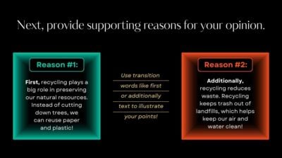 Opinion Writing Lesson for College. Free Lesson Slides Template ...