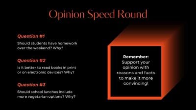 Opinion Writing Lesson for College. Free Lesson Slides Template ...