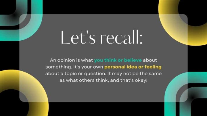 Opinion Writing Lesson for College. Free Lesson Slides Template ...