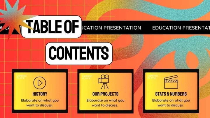 Funky Cinema & Film Major Education. Free PPT & Google Slides Template ...