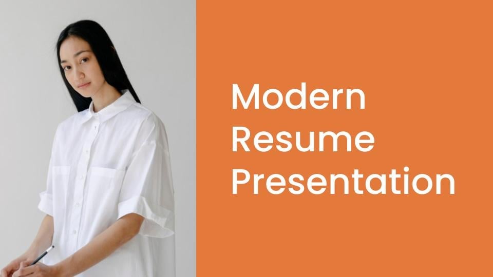 Modern resume. Free PPT & Google Slides Template — SlidesCarnival