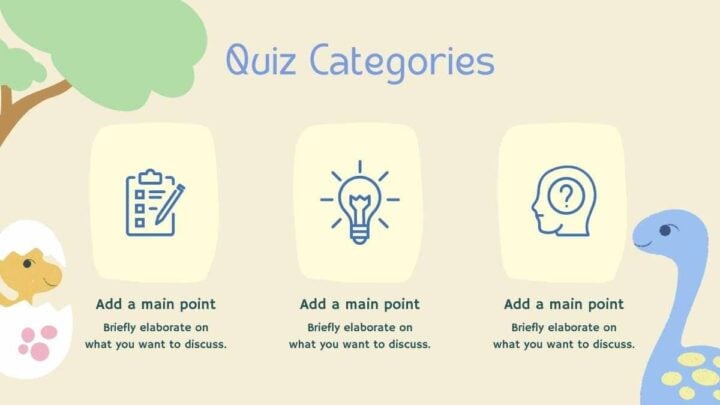 Pastel Illustrated Pre-History Quiz. Free Presentation Template ...