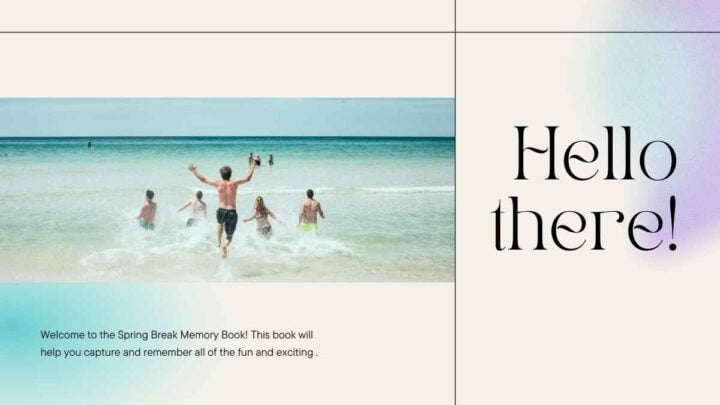 Gradient Spring Break Memory Book. Free Presentation Template ...