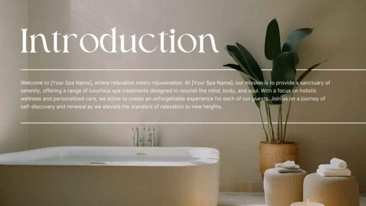 Spa Business Plan. Free Presentation Template — SlidesCarnival
