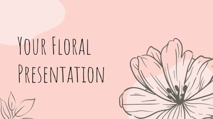 Pink and Light Pink Minimalistic Floral Spring. Free Presentation ...