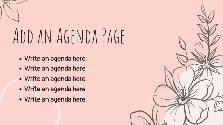 Pink and Light Pink Minimalistic Floral Spring. Free Presentation ...