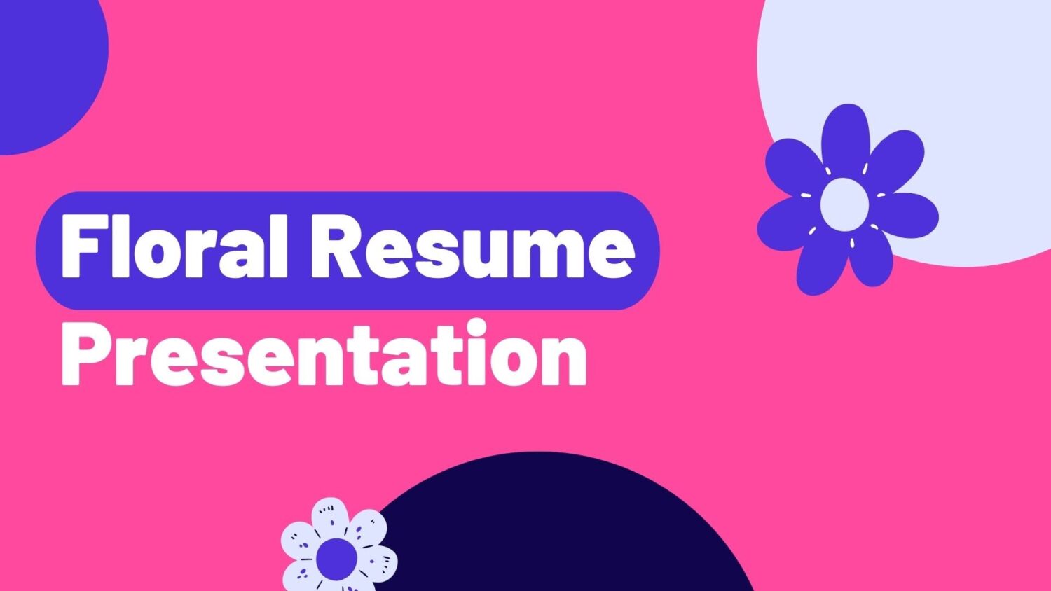 Pink and Purple Colorblock Geometric Bold Floral Resume. Free ...
