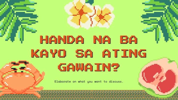 Pixel Art Wikang Filipino Lesson for Kindergarten. Free Lesson Slides ...