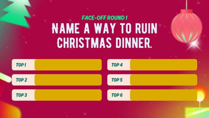 Family Feud Christmas Party Edition Game. Free Slides Template ...