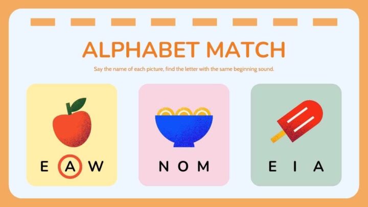 Playful Illustrated Alphabet Flashcards. Free PPT & Google Slides ...
