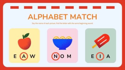 Playful Illustrated Alphabet Flashcards. Free PPT & Google Slides ...