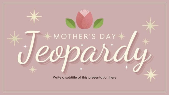 Pretty Mother's Day Jeopardy. Free Game Slides Template — SlidesCarnival