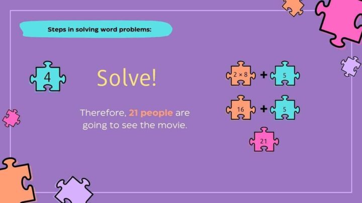 Puzzle Solving Multistep Word Problems Lesson for Elementary. Free ...