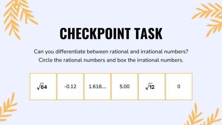 Rational and Irrational Numbers Lesson for Middle School. Free PPT ...