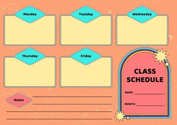 Retro Class Schedule. Free PPT & Google Slides Template — SlidesCarnival