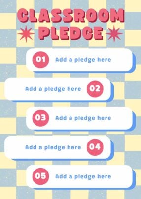 Classroom Pledge Poster. Free Poster Template — SlidesCarnival