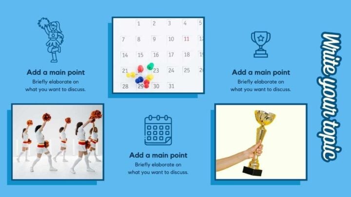 Retro Geometric School Cheering Squad. Free Presentation Template ...