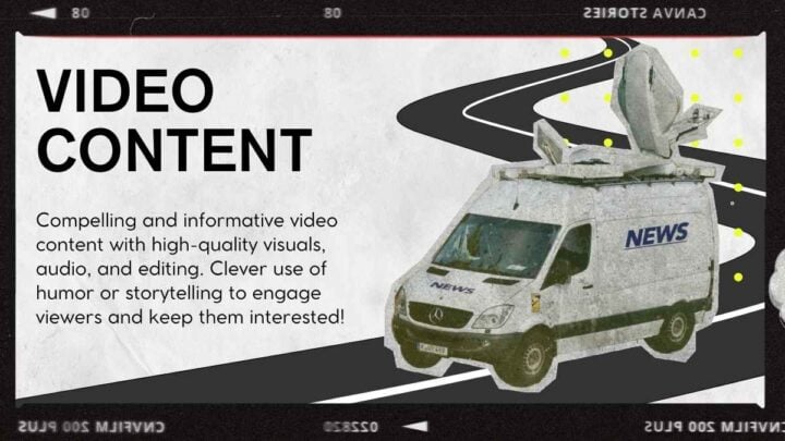 Retro Grunge Video Channel. Free Presentation Template — SlidesCarnival